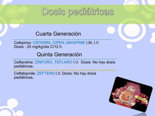 CEFALOSPORINAS EN PEDIATRIA | PPTX