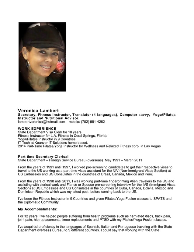 Veronica Lambert Resume | DOC