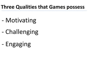 Definition of Games/ Educational Games | PPT