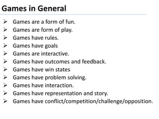 Definition of Games/ Educational Games | PPT