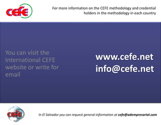 Personal Entrepreneurial Characteristics (PECs) CEFE Methodology | PPT