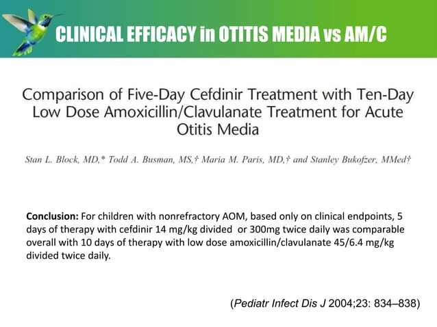 Cefexta (Cefdinir) an extended spectrum antibiotic | PPTX | Ear, Nose ...