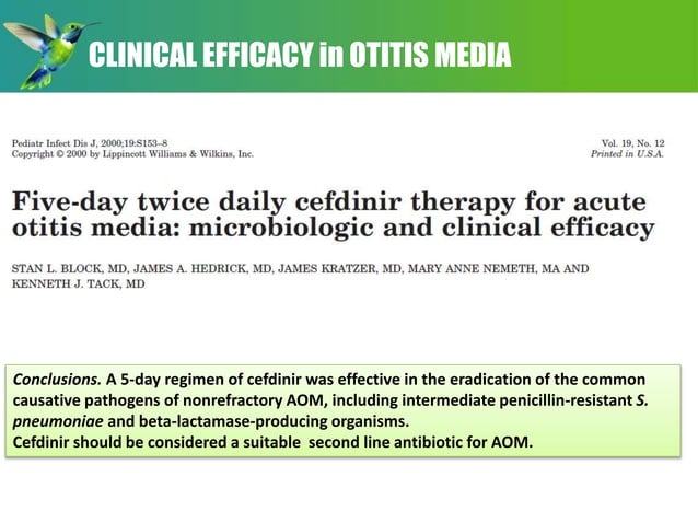 Cefexta (Cefdinir) an extended spectrum antibiotic | PPTX | Ear, Nose ...