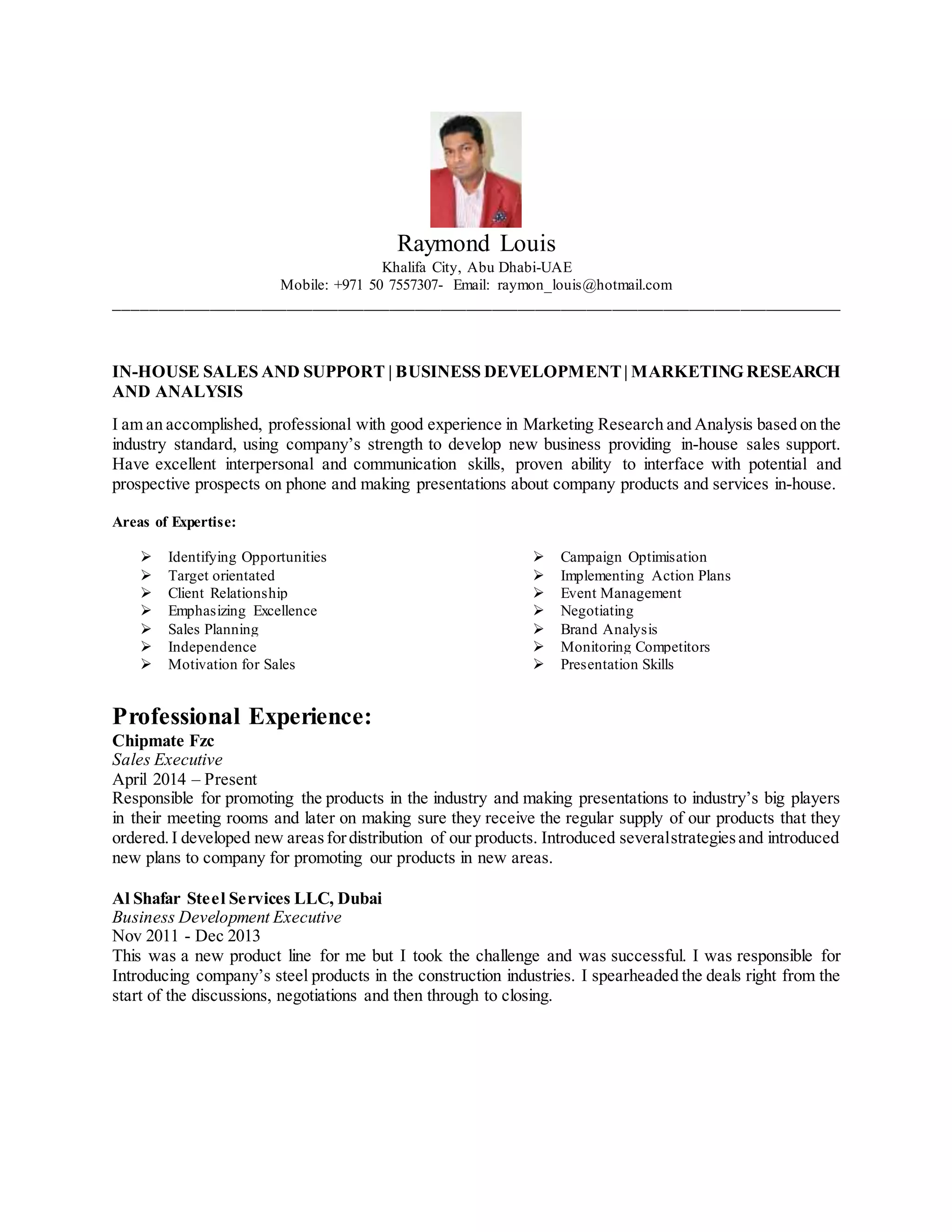 updated CV-Raymond 29112015 | DOCX