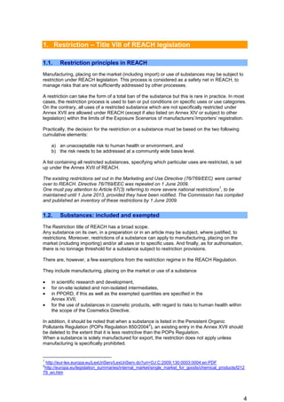 Cefic publication on_reach_restriction_regime_-_the_basics | PDF