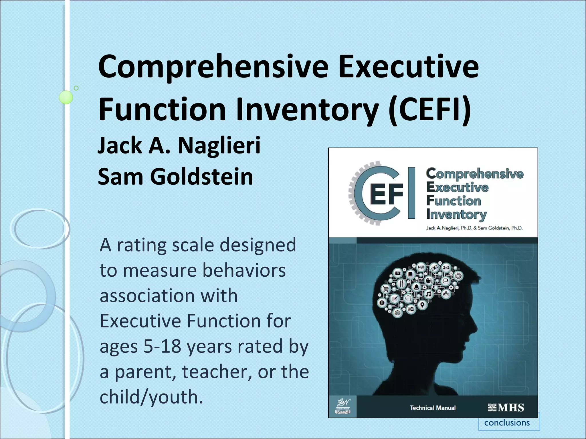 Dr. Naglieri's CEFI Presentation Preview | PPT