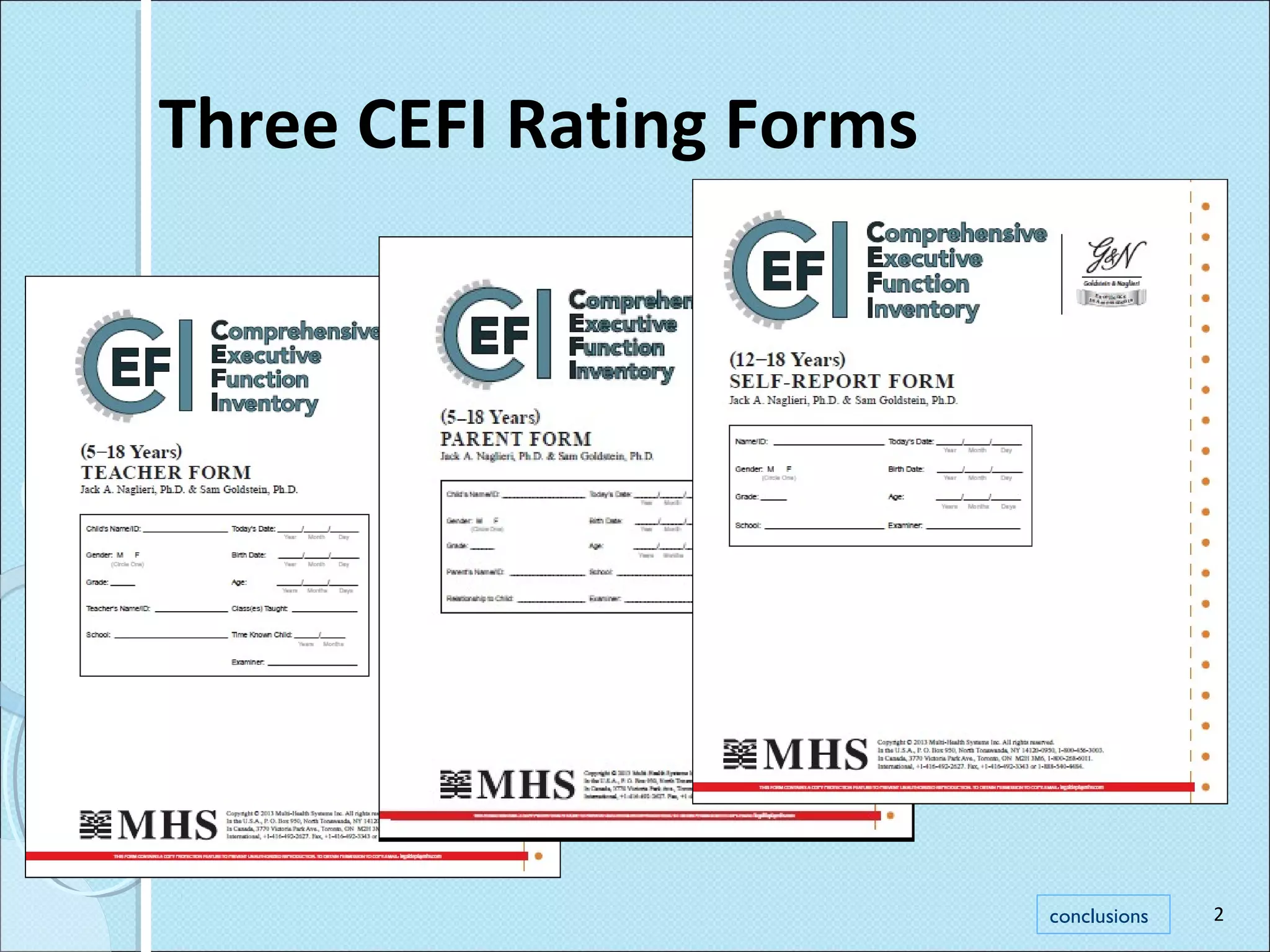 Dr. Naglieri's CEFI Presentation Preview | PPT