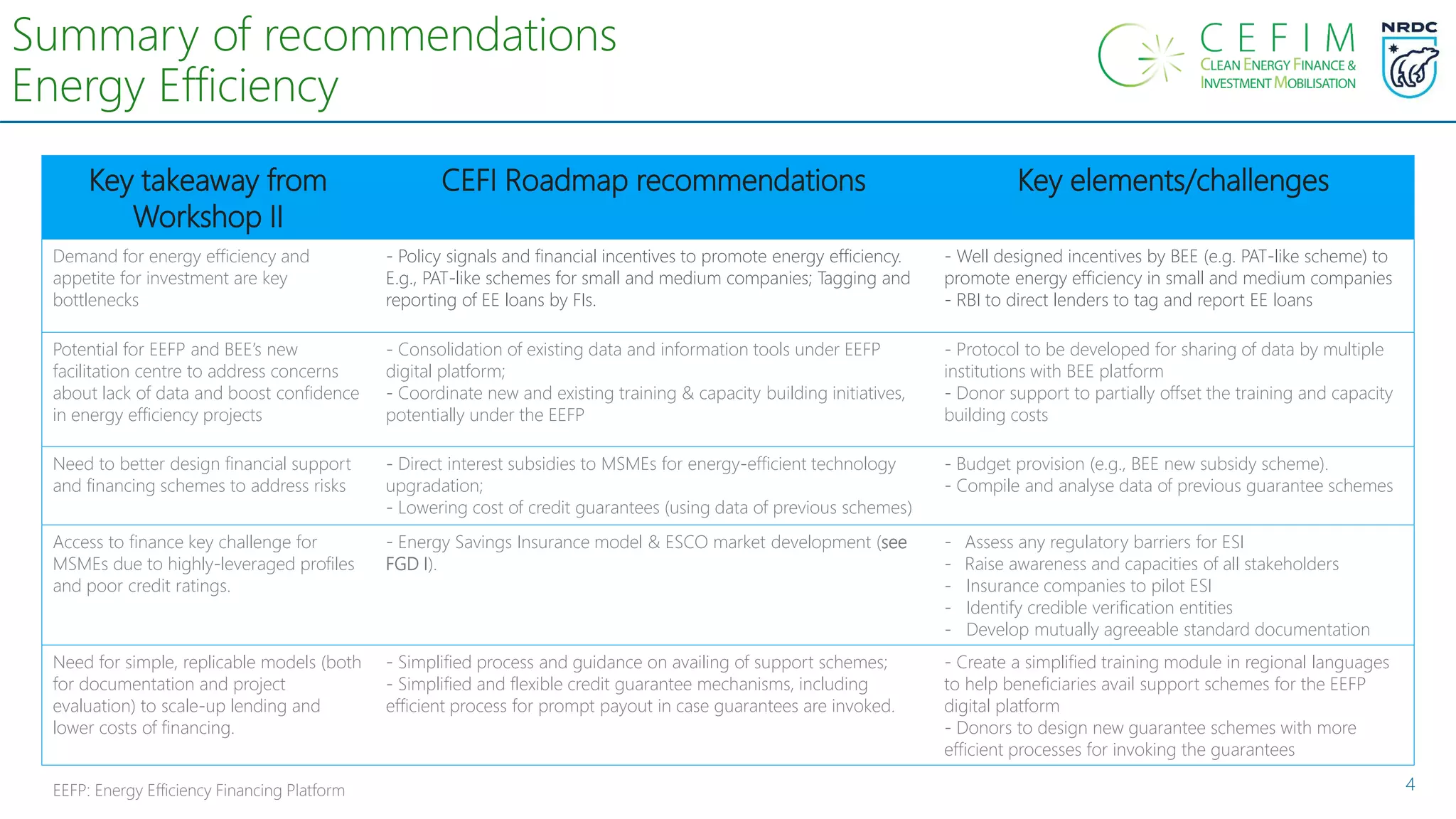 CEFI Roadmap for India workshop III | PDF