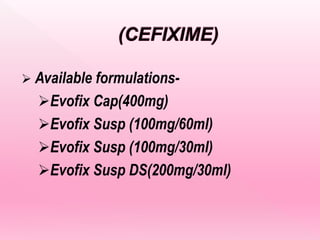 Cefixime by Mohammed Zamir Mirza | PPTX