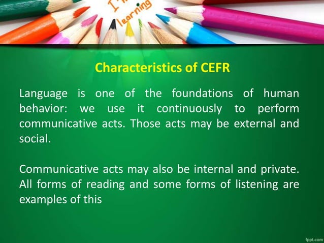 CEFR Common European Framework of Reference for Languages | PPT