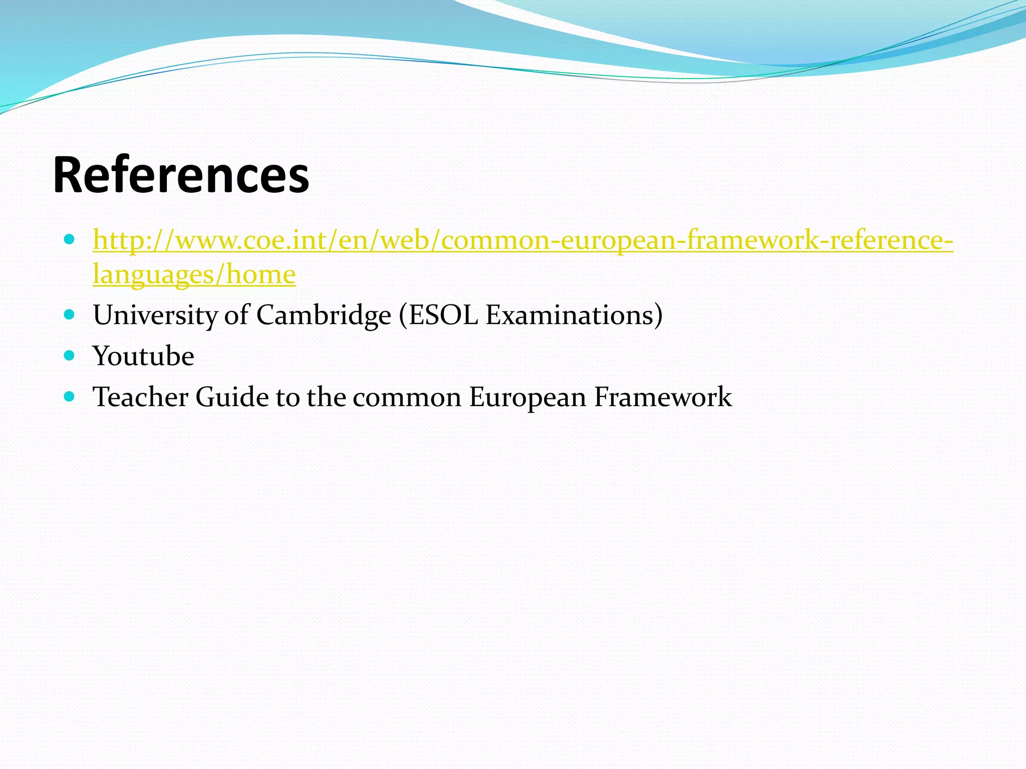 Common European Framework of Reference for Languages | PDF | Education
