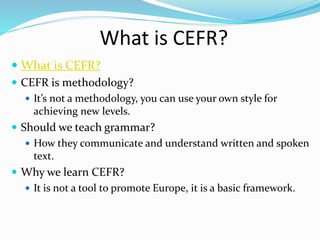 Common European Framework of Reference for Languages | PDF