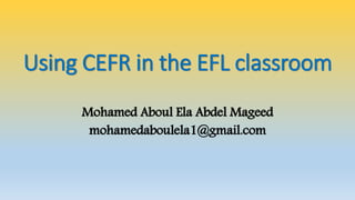 CEFR in EFL Classroom | PPT