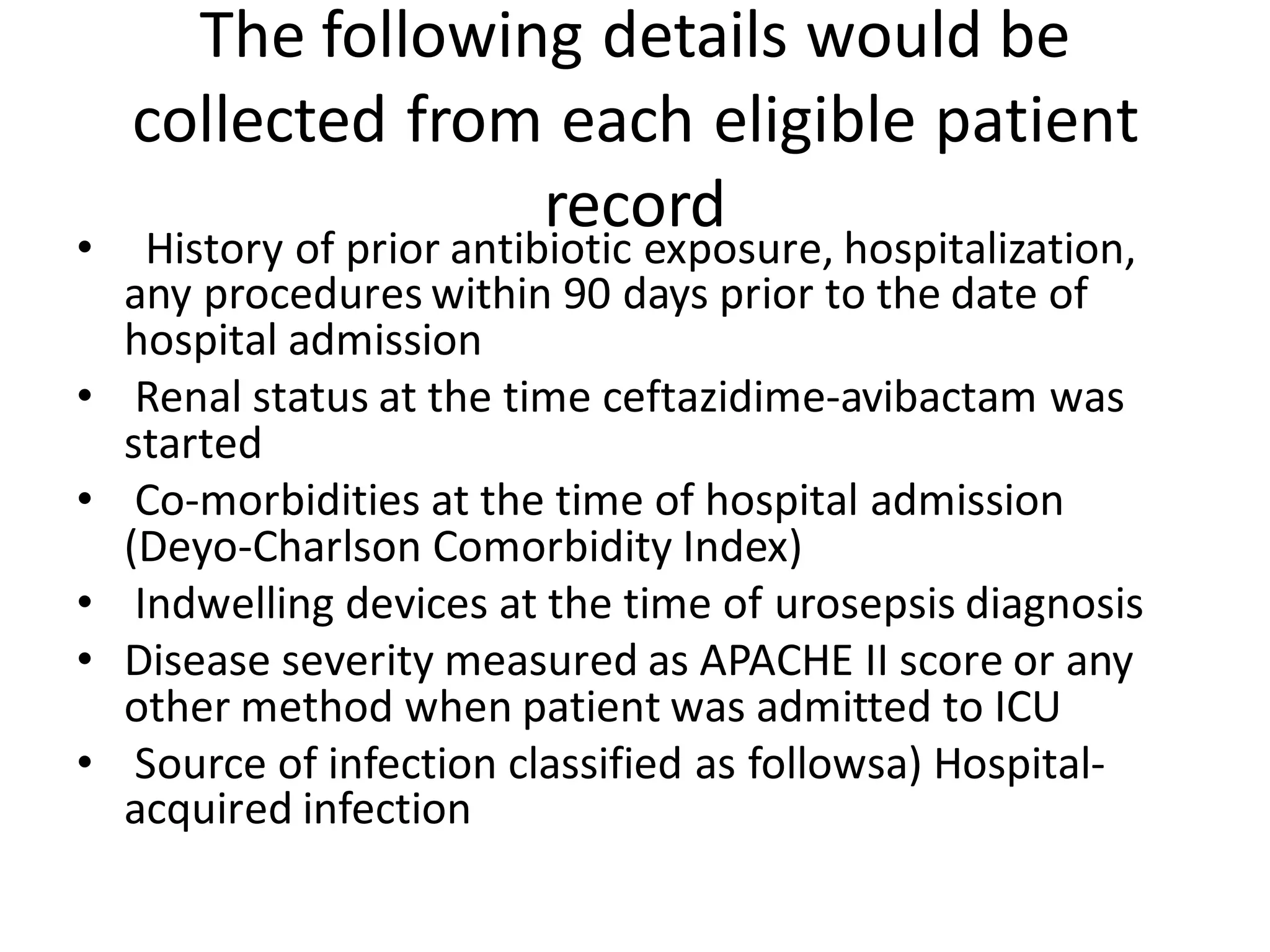 Ceftazidime-avibactam for treatment of urosepsis and intra-abdominal ...