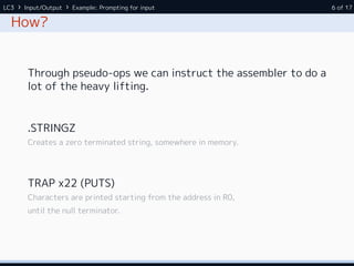 LC3 Assembly: Reading Strings | PDF