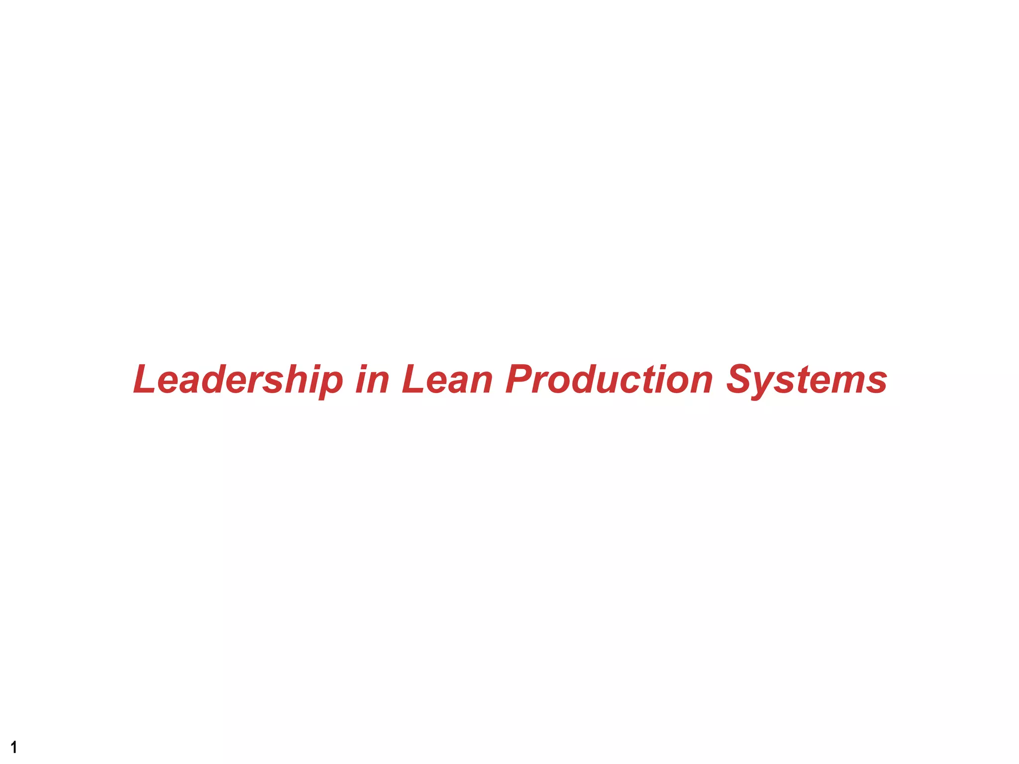 Lean Leadership | PPT