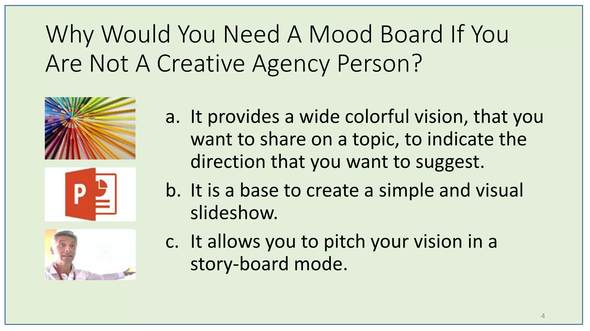Boost your presentations with a mood board~Learning Cube | PPT