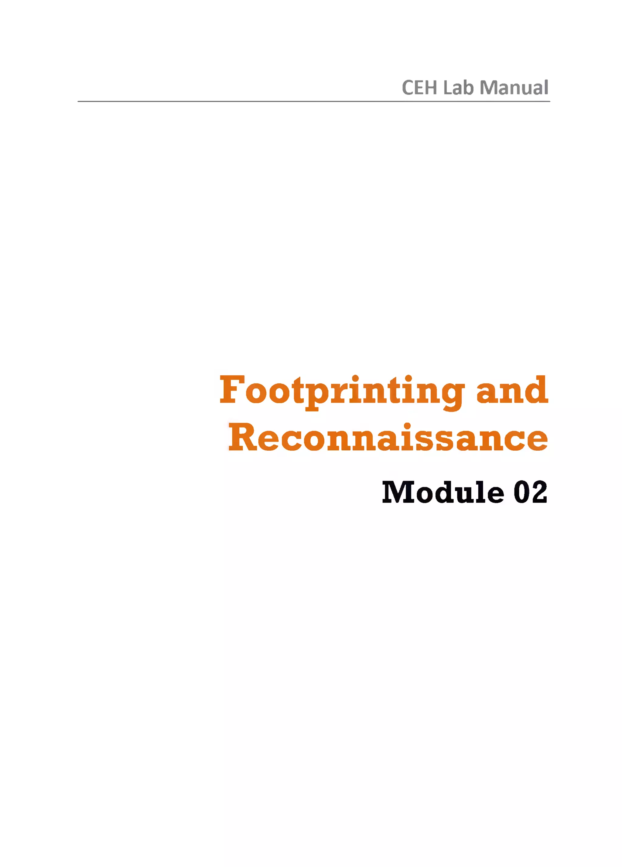 Ceh v8 labs module 02 footprinting and reconnaissance | PDF