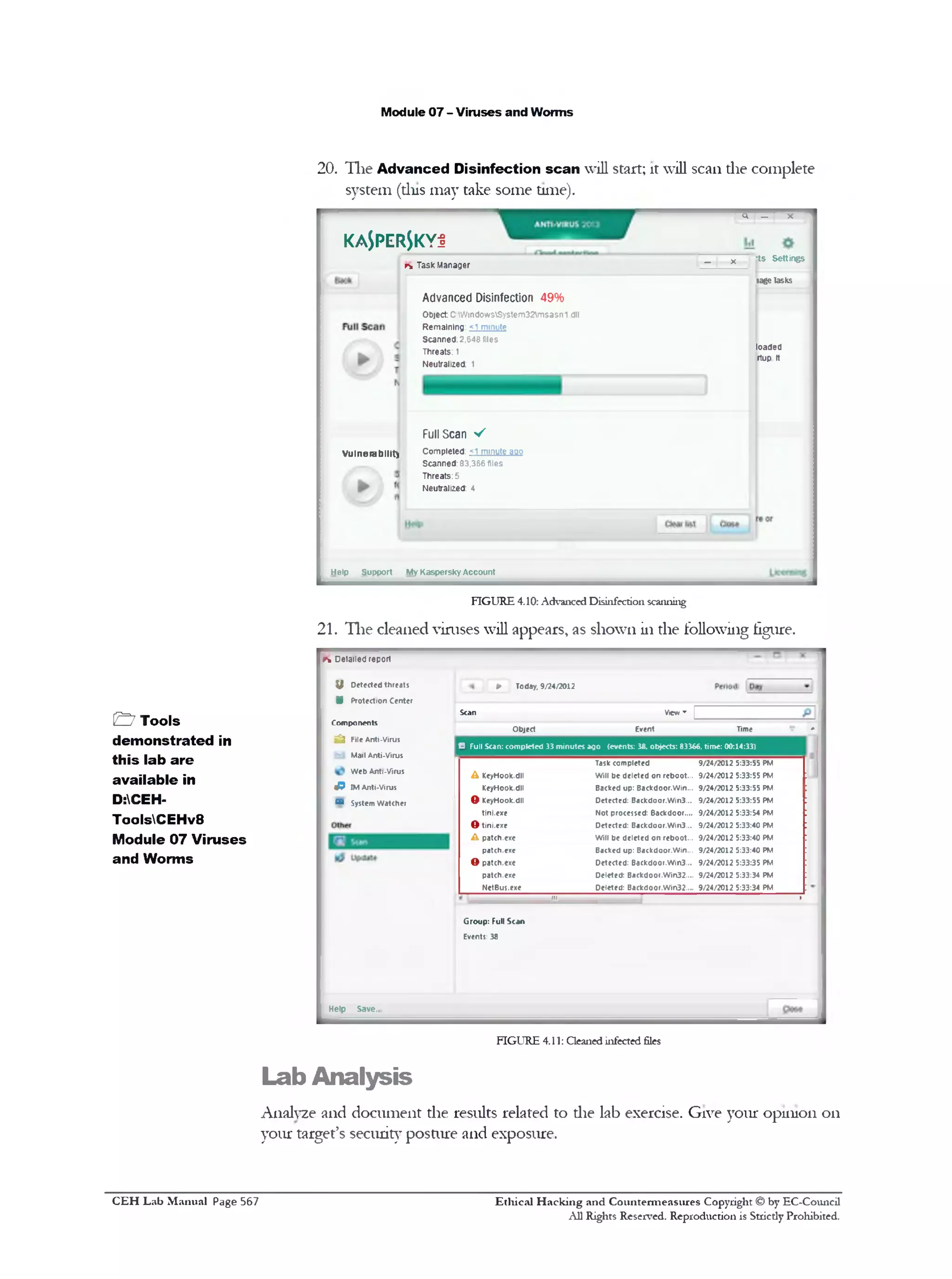Ceh v8 labs module 07 viruses and worms | PDF