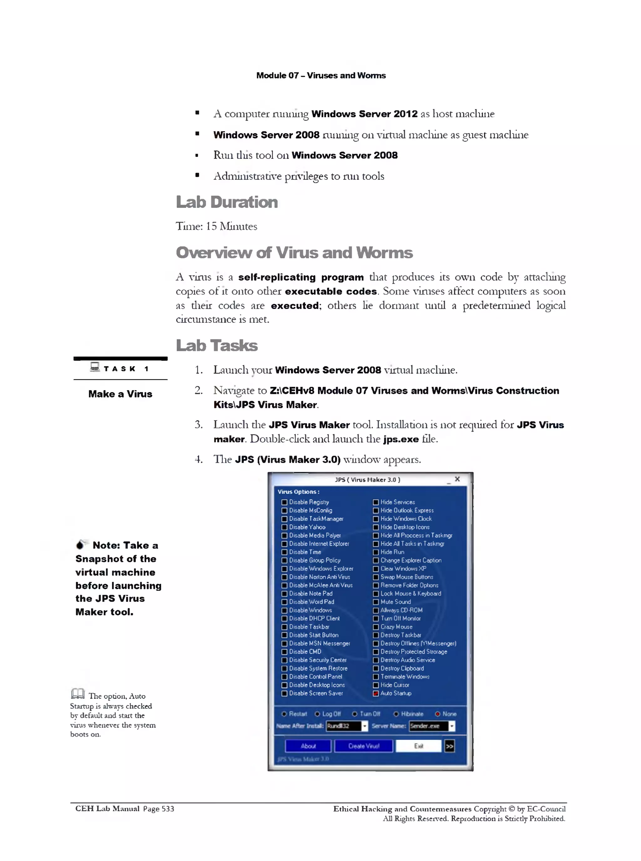 Ceh v8 labs module 07 viruses and worms | PDF