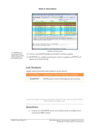 Ceh v8 labs module 10 denial of service | PDF | Information and Network Security | Computing