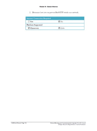 Ceh v8 labs module 10 denial of service | PDF | Information and Network Security | Computing