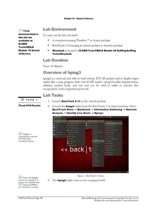 Ceh v8 labs module 10 denial of service | PDF | Information and Network Security | Computing