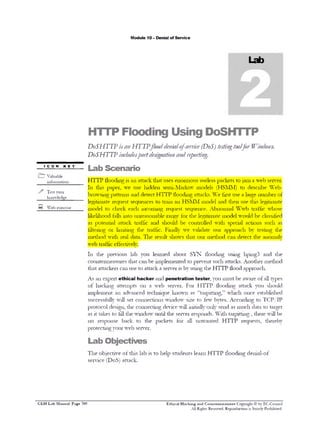 Ceh v8 labs module 10 denial of service | PDF | Information and Network Security | Computing