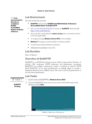 Ceh v8 labs module 10 denial of service | PDF | Information and Network Security | Computing