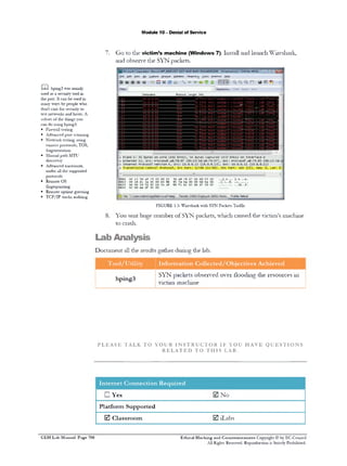 Ceh v8 labs module 10 denial of service | PDF