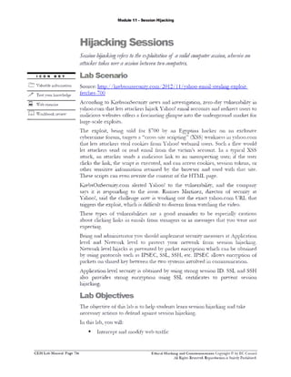 Ceh v8 labs module 11 session hijacking | PDF