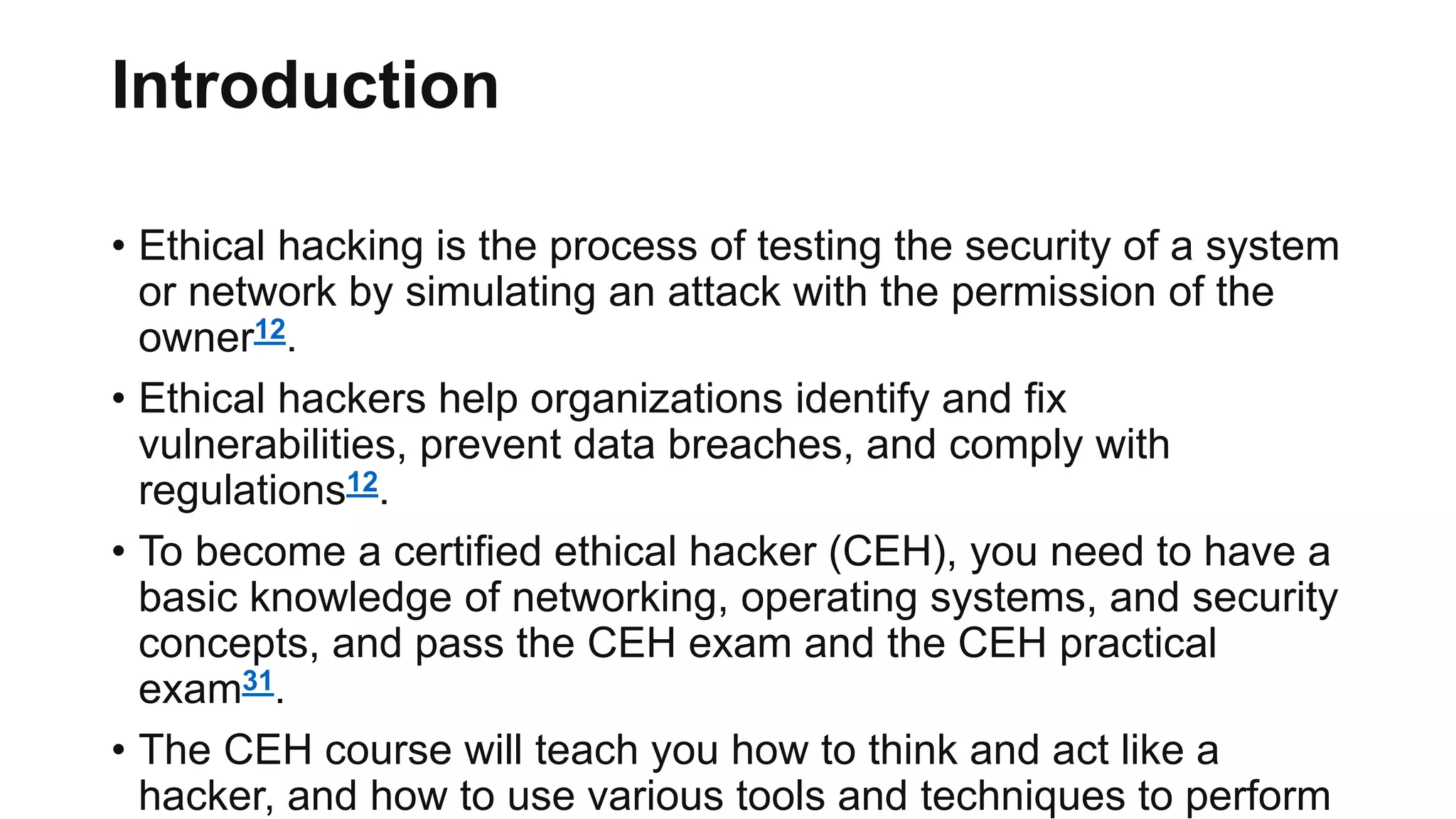 CEH.pptx | Information and Network Security | Computing
