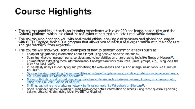 CEH.pptx | Information and Network Security | Computing