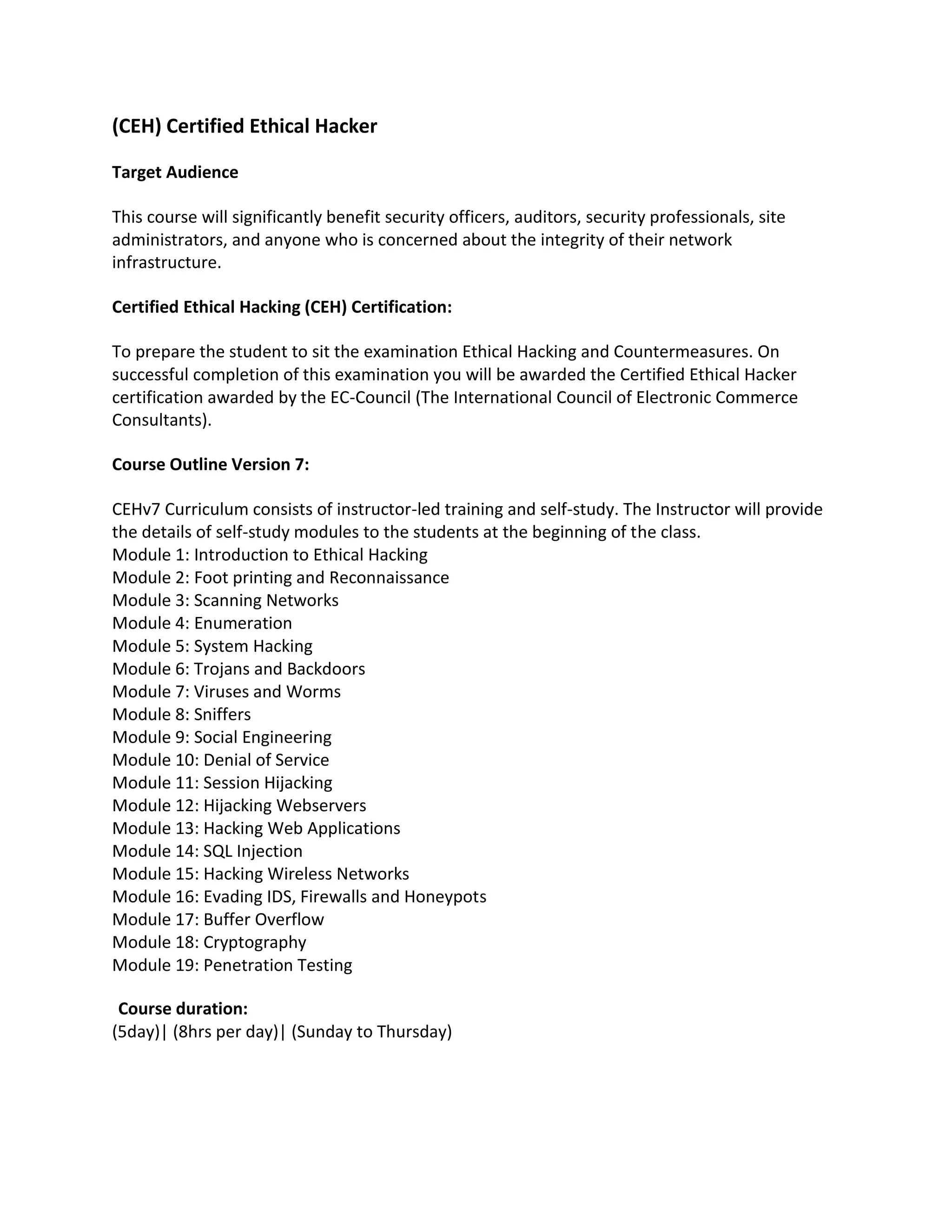 Ceh certified ethical hacker | PDF