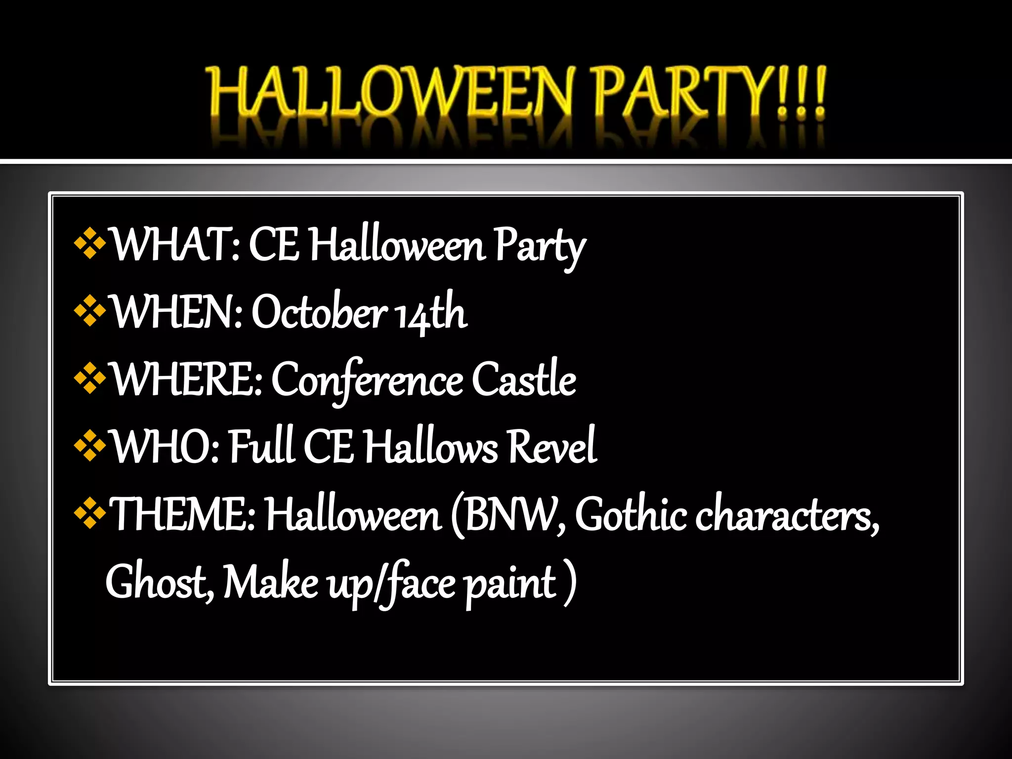 halloween party proposal | PPTX