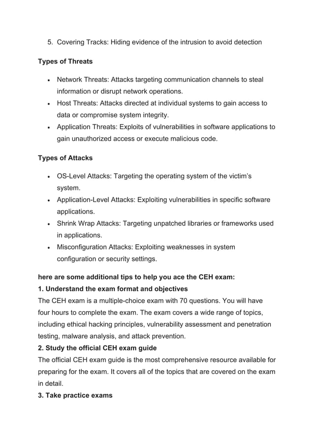 CEH Cheat Sheet.pdf | Information and Network Security | Computing