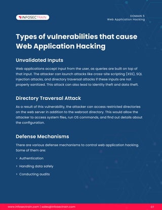 Domain 5 of the CEH: Web Application Hacking | PDF