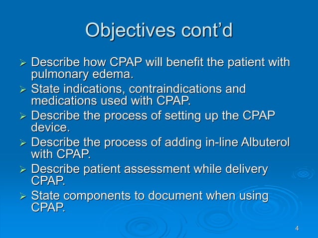 The Cardiac Failure by CPAP intervention | PPT