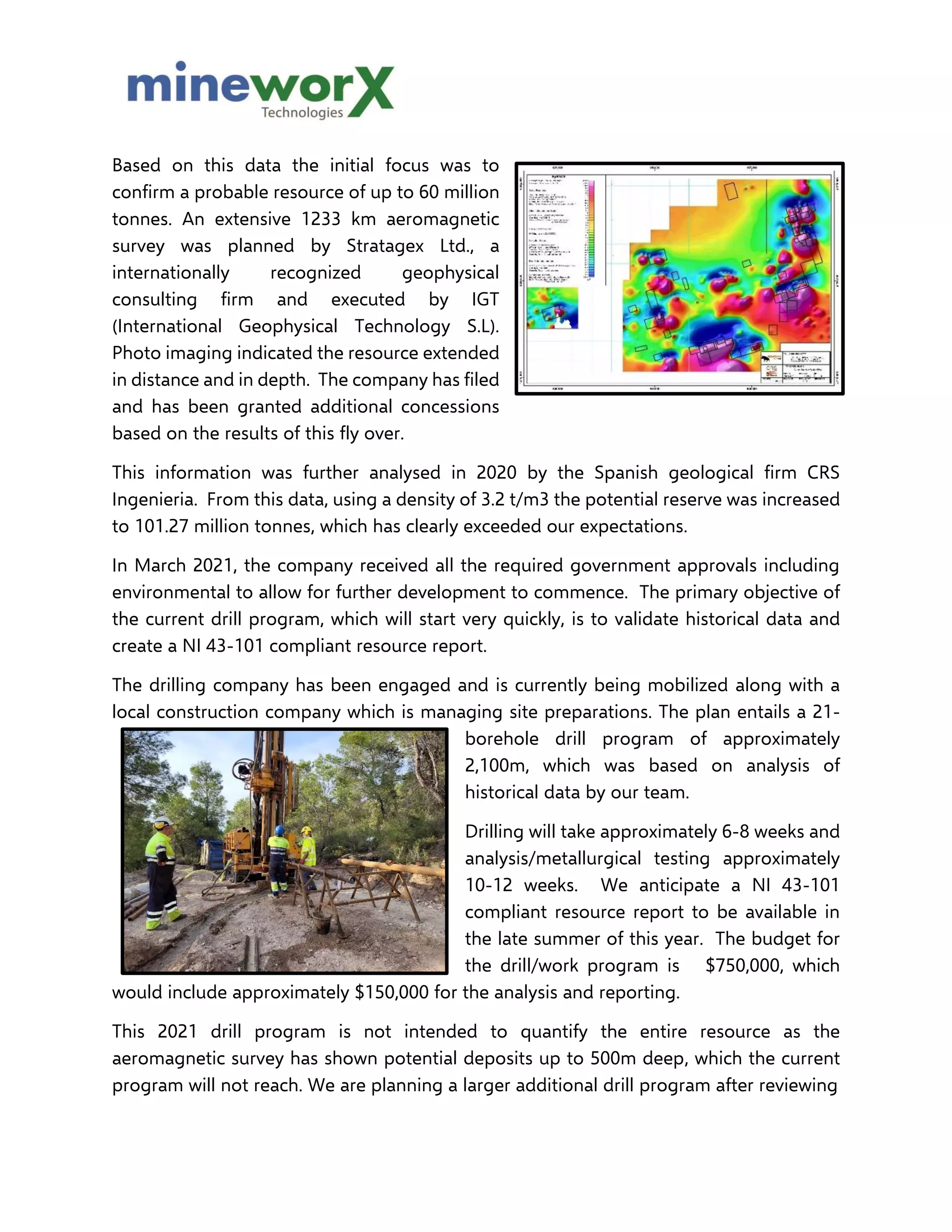 MIneworx Technologies (TSXV: MWX) Shareholder Update - April 2021 | PDF