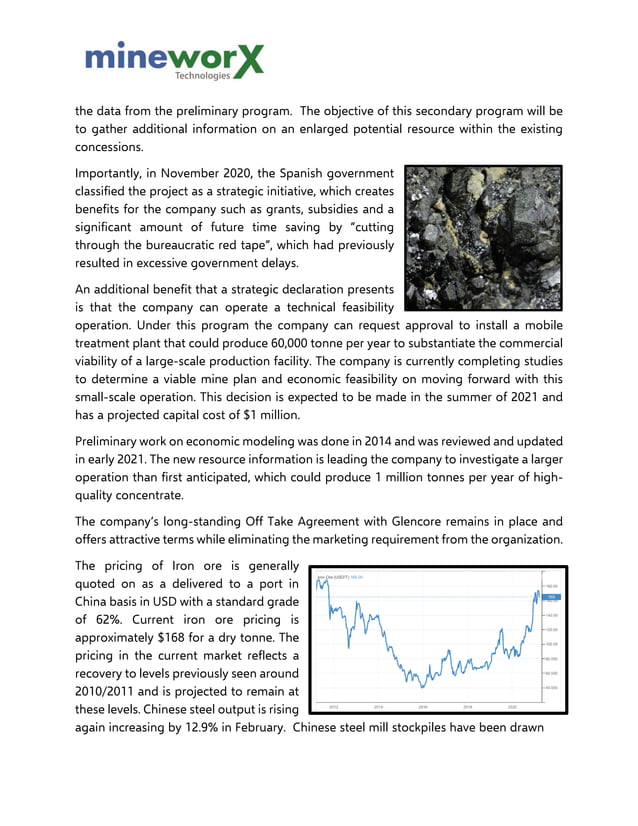 MIneworx Technologies (TSXV: MWX) Shareholder Update - April 2021 | PDF