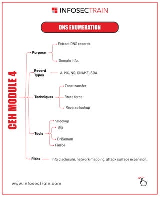 CEH Module 4 Enumeration Mind Map By InfosecTrain | PDF
