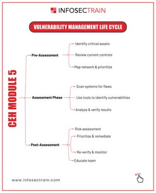 CEH Module 5 Vulnerability Analysis Mind map by Infosectrain | PDF
