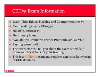 Ceh v5 module 00 student introduction | PDF
