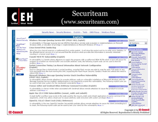 Cehv6 module 01 introduction to ethical hacking | PDF | Information and Network Security | Computing