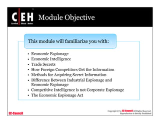 Ce hv6 module 64 economic espionage | PDF