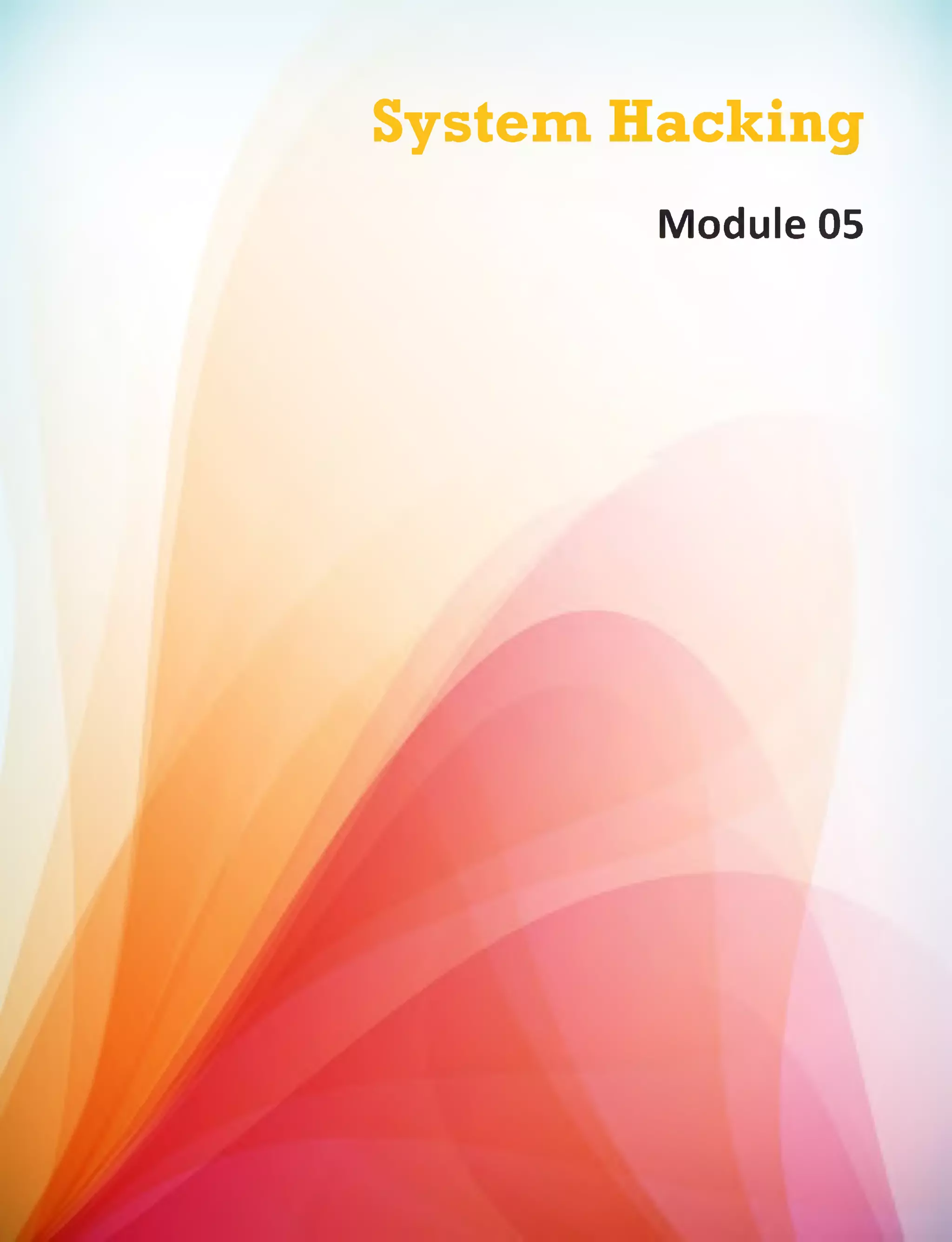 Ce hv8 module 05 system hacking | PDF