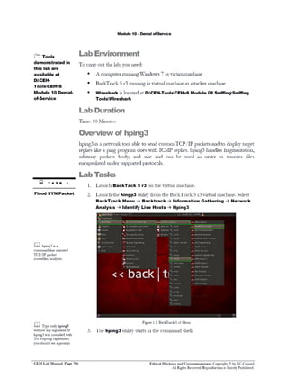 Ceh v8 labs module 10 denial of service | PDF | Information and Network Security | Computing