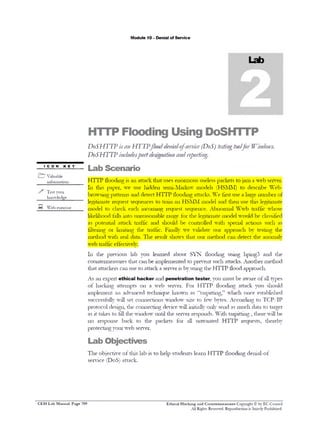 Ceh v8 labs module 10 denial of service | PDF | Information and Network Security | Computing