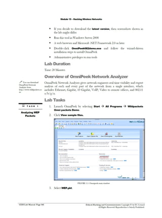 Cehv8 Labs - Module15: Hacking Wireless Networks. | PDF