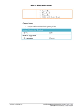 Cehv8 Labs - Module15: Hacking Wireless Networks. | PDF